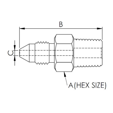 NPT Male To Medium Pressure Male Adapter - PressureLinks